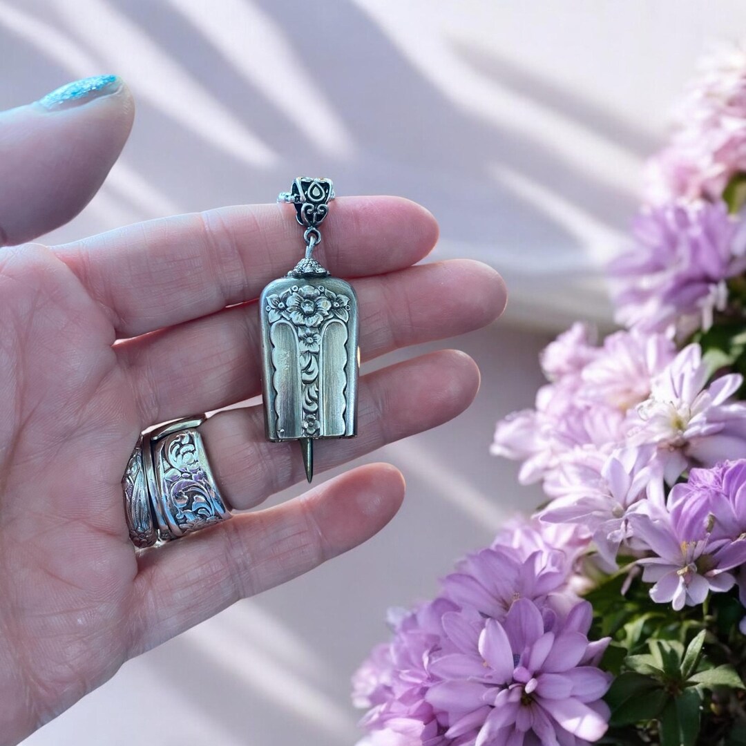 Bell Knife Necklace- Knife Handle Bell Necklace- Silverware Jewelry ...
