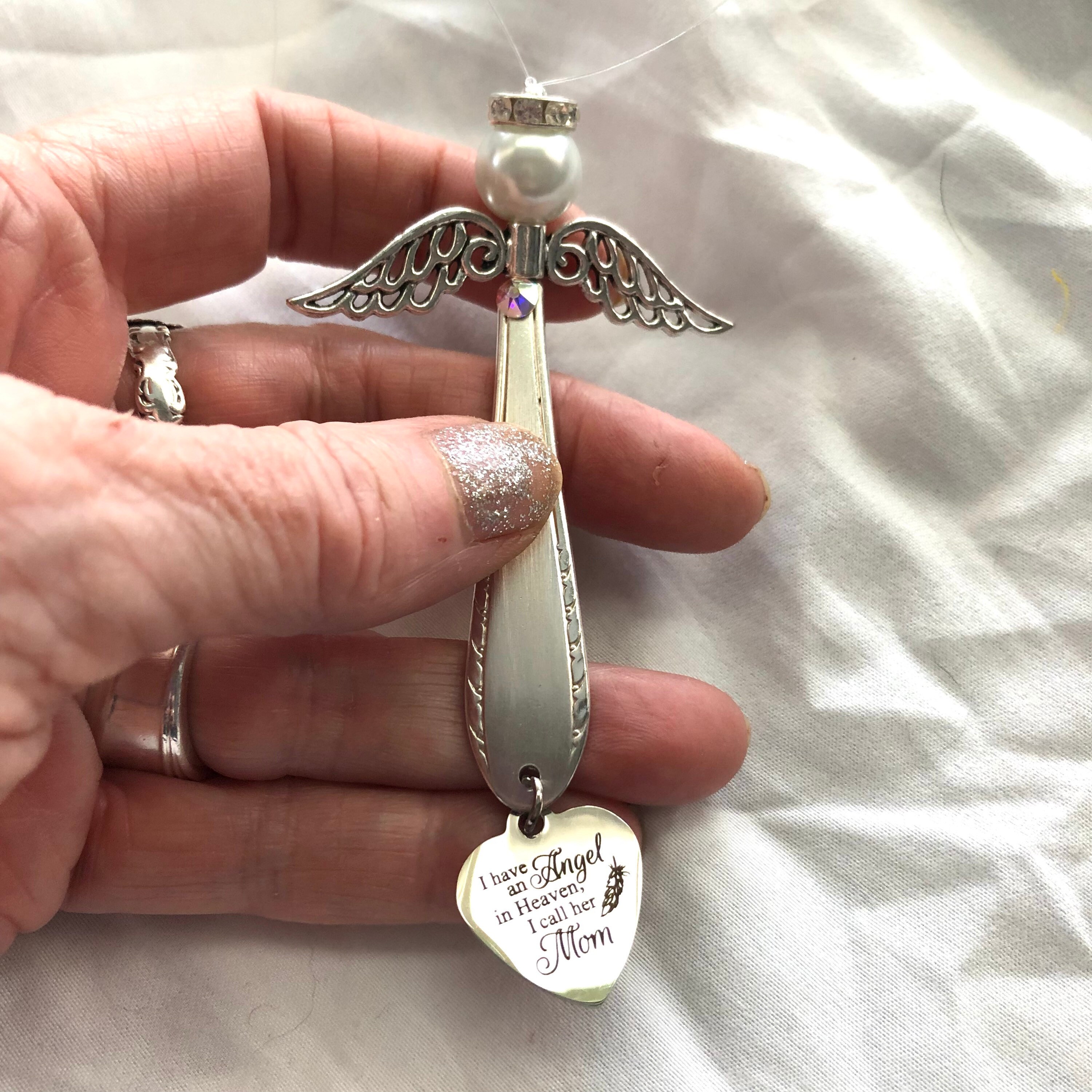 Home & Living memorial for mom spoon angel Mom memorial angel Memorial ...