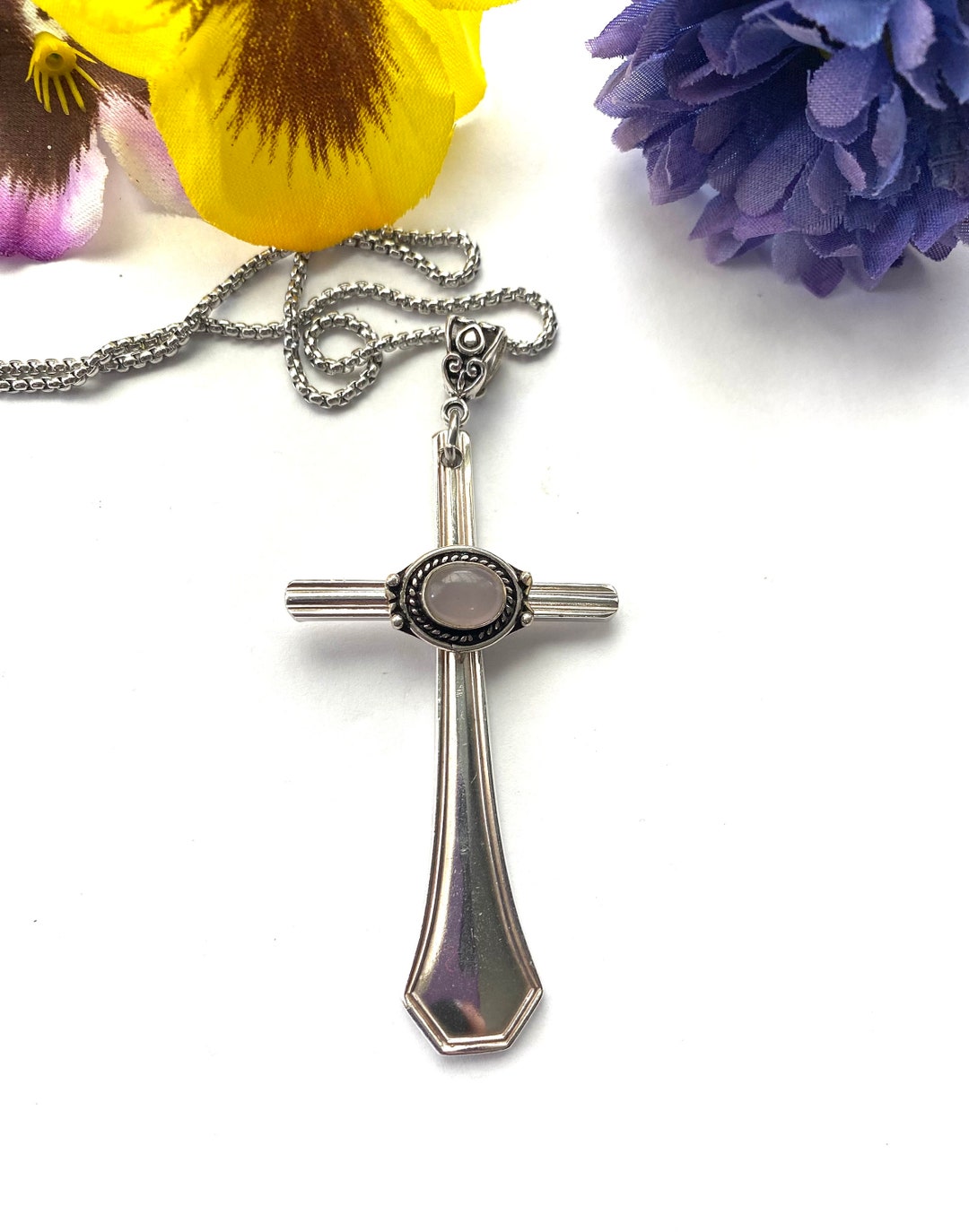 Silverware Cross, Silver Cross , Spoon Cross, First Communion Gift ...
