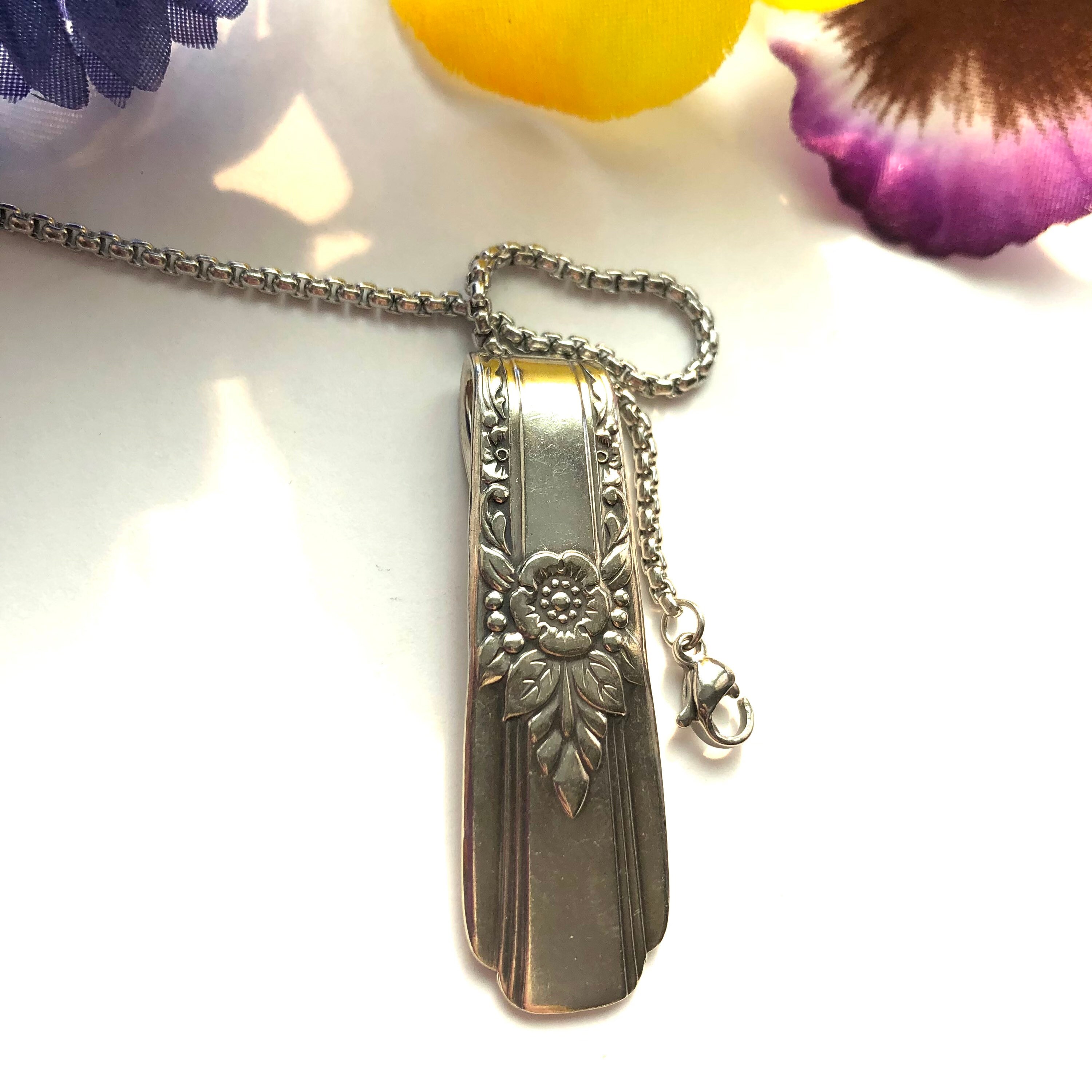 Spoon Necklace Spoon Pendant Silverware Jewelry Spoon | Etsy