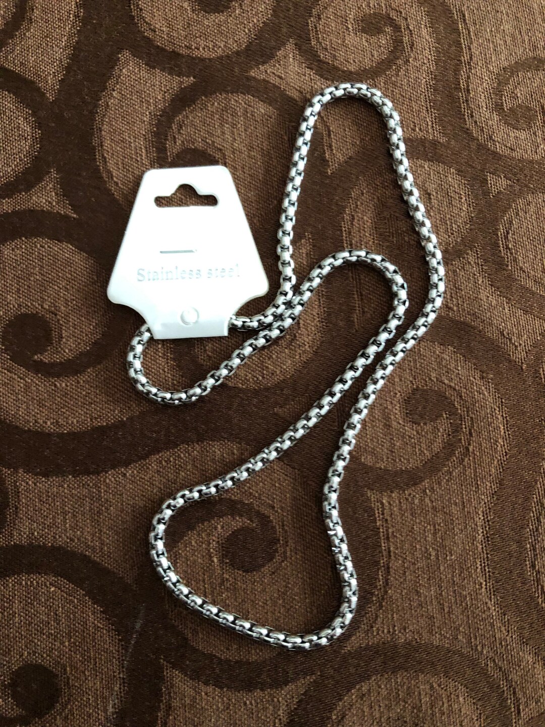 4mm Round Box Chain Stainless Steel Chain, 20 Inch Chain, 20 Inch ...