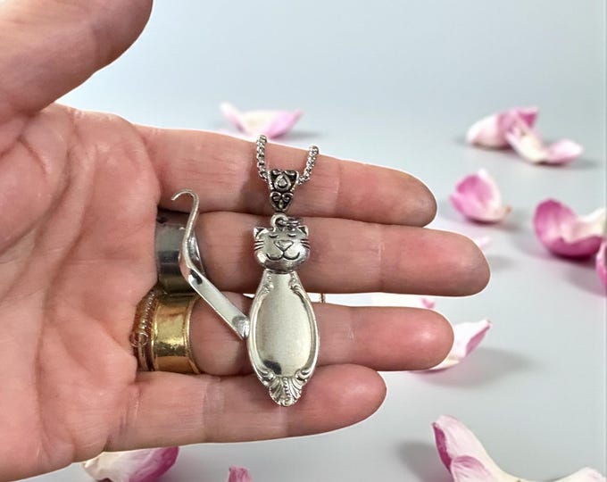 Silverware Cat Pendant - Etsy