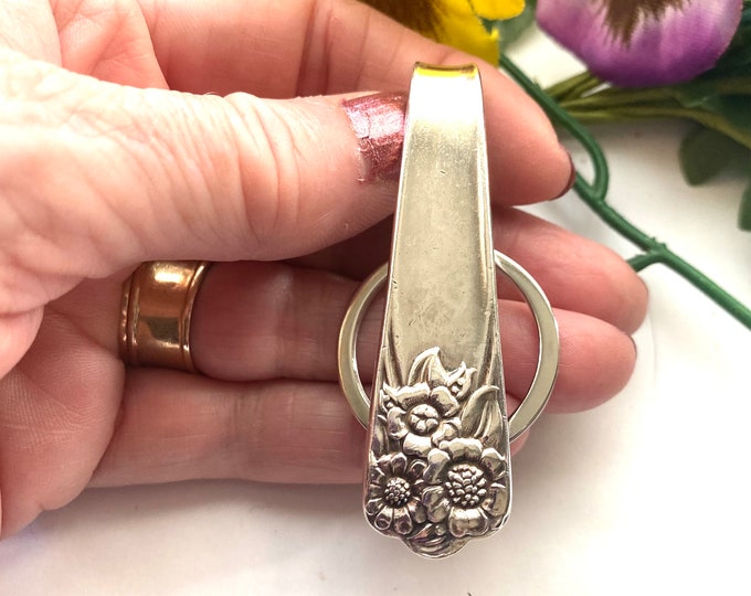 Silverware Purse Hook Keychain Spoon Handle Keychain Purse Hook Key Fob ...