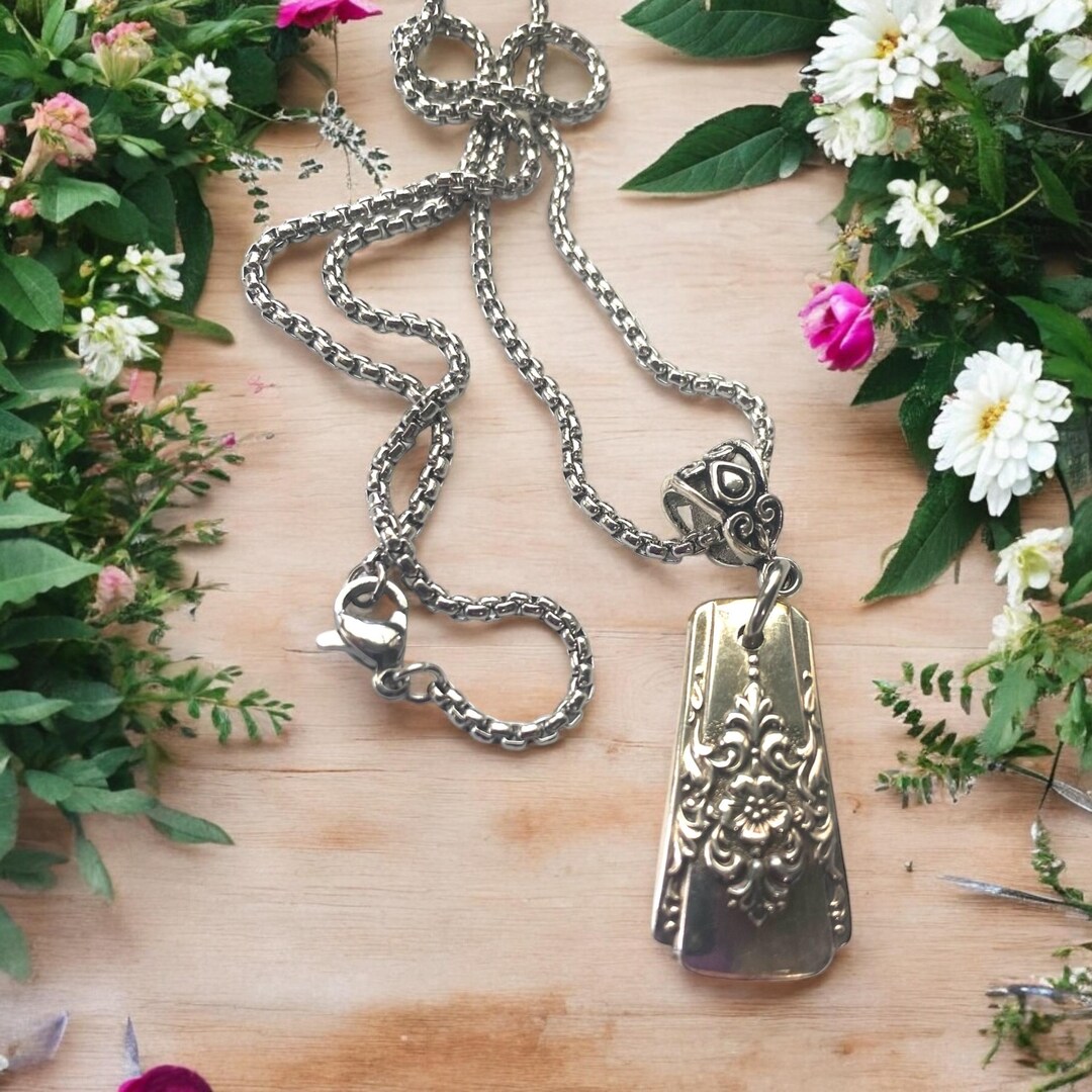 Mountain Rose Spoon Necklace | Spoon Pendant | Silverware Jewelry ...