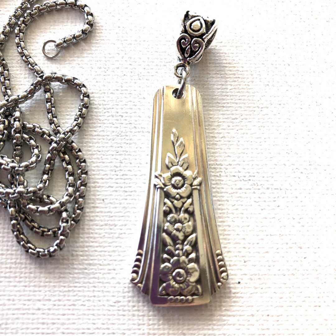 Fortune Spoon Necklace Spoon Pendant Silverware Jewelry Vintage ...