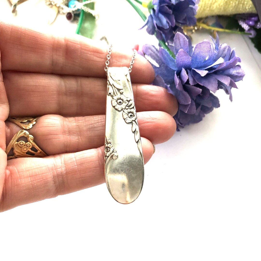 Bridal Wreath Spoon Necklace: Upcycled Silverware Pendant - Etsy