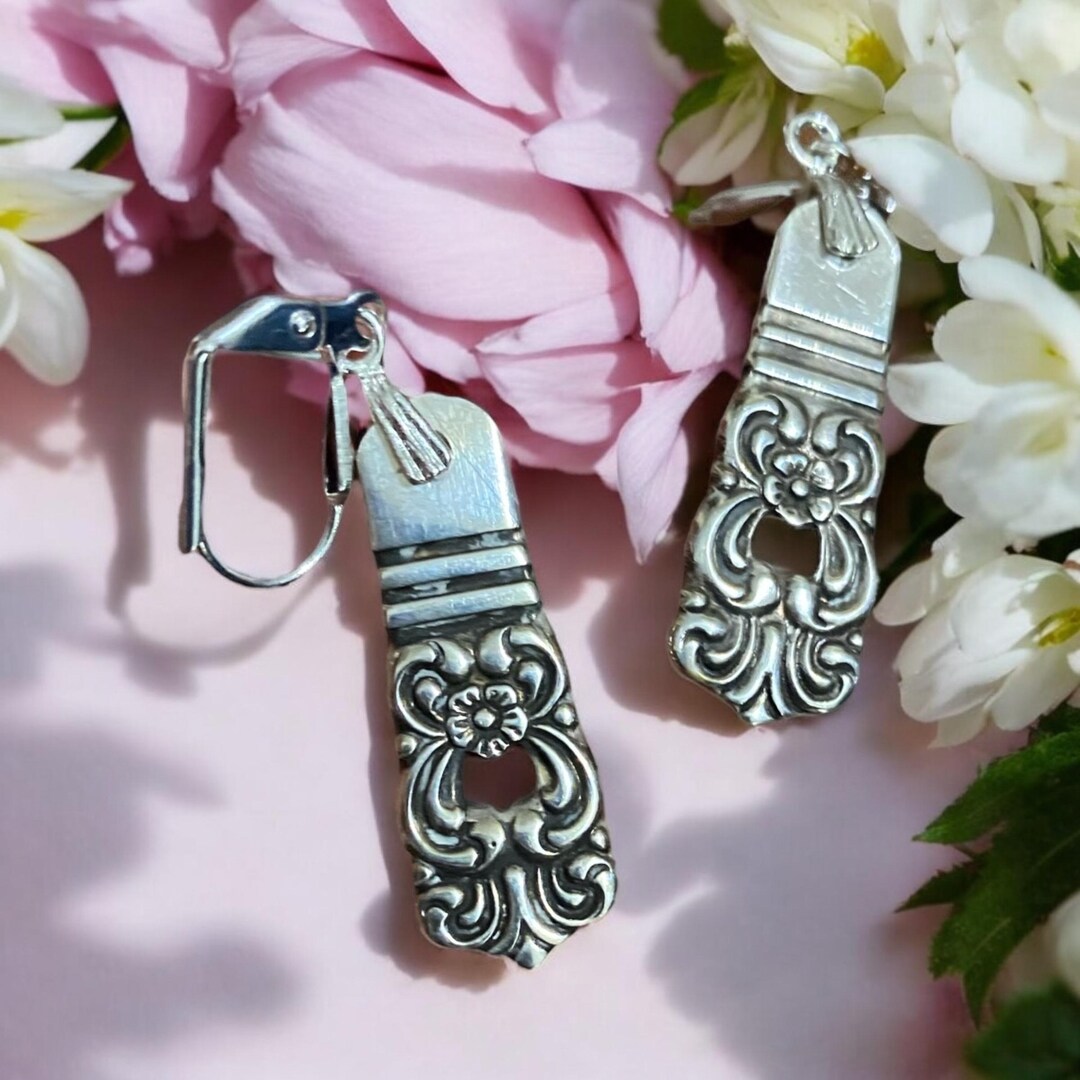 Upcycled Silverplate Spoon Earrings: Boho Flatware Jewelry - Etsy