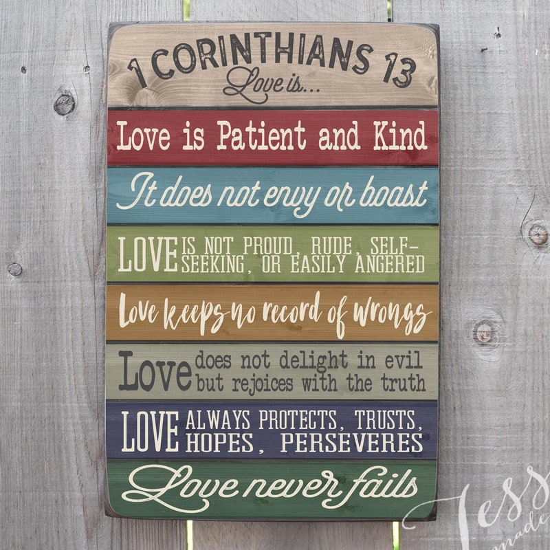 1 Cor 13 Love is Not - Etsy