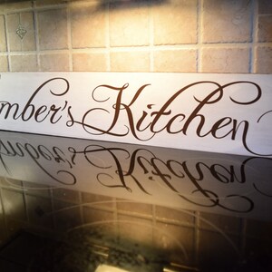 Custom Kitchen Name Sign - Rustic Family Name Sign, Wedding Name Sign ...