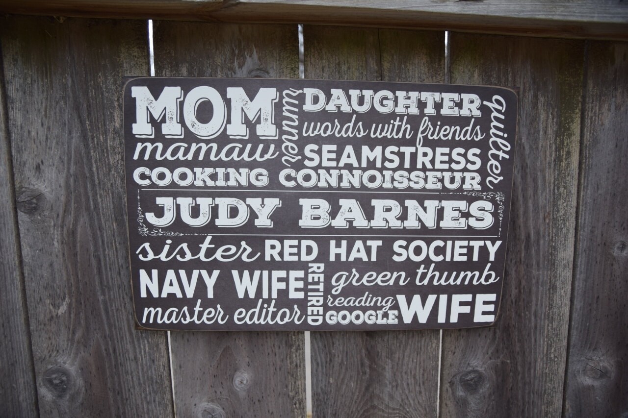 Mom Subway Sign Gift Mother's Day Sign Rustic Subway | Etsy