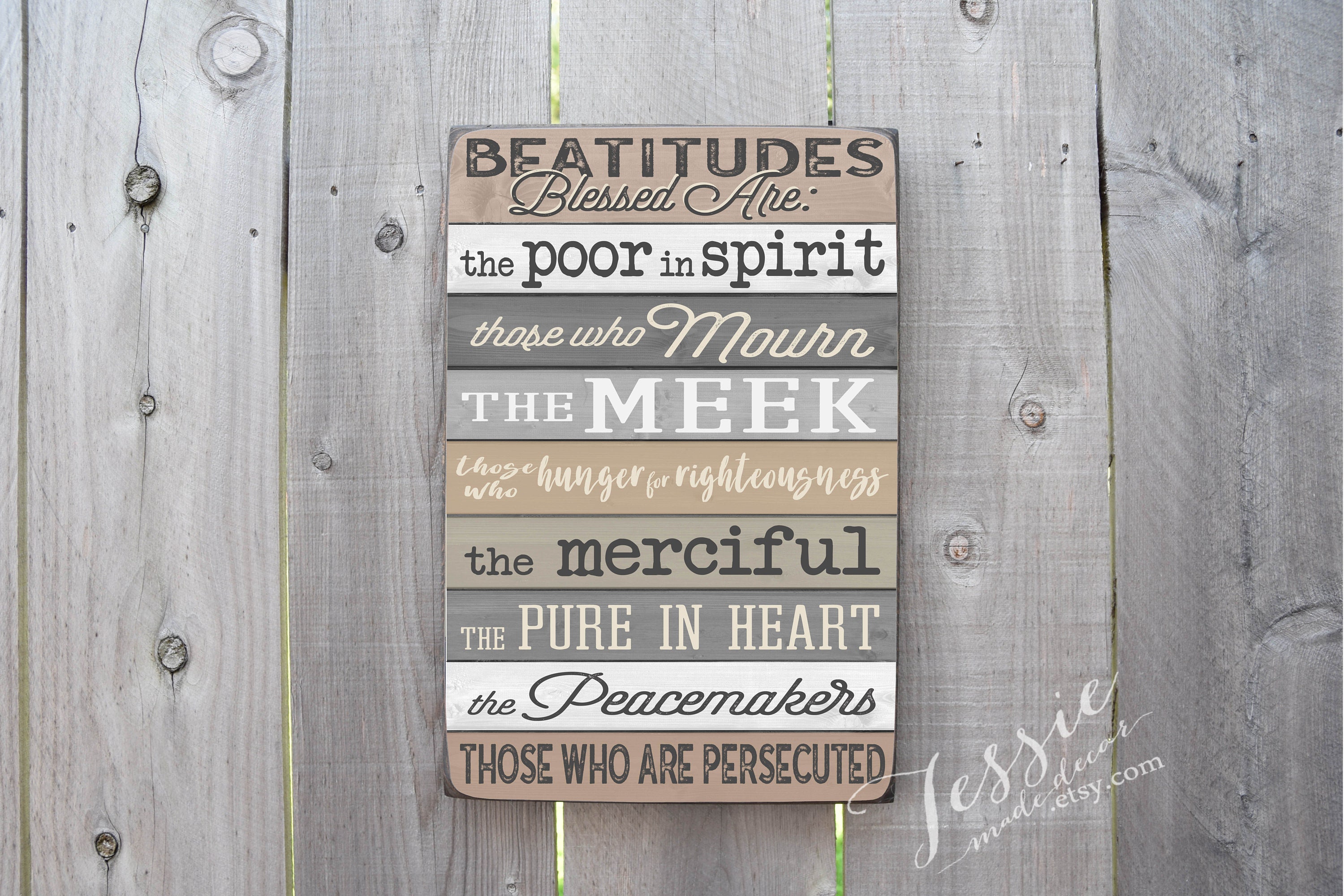 Beatitudes Blessed Are the Wood Sign Matthew 51-12 Bible - Etsy