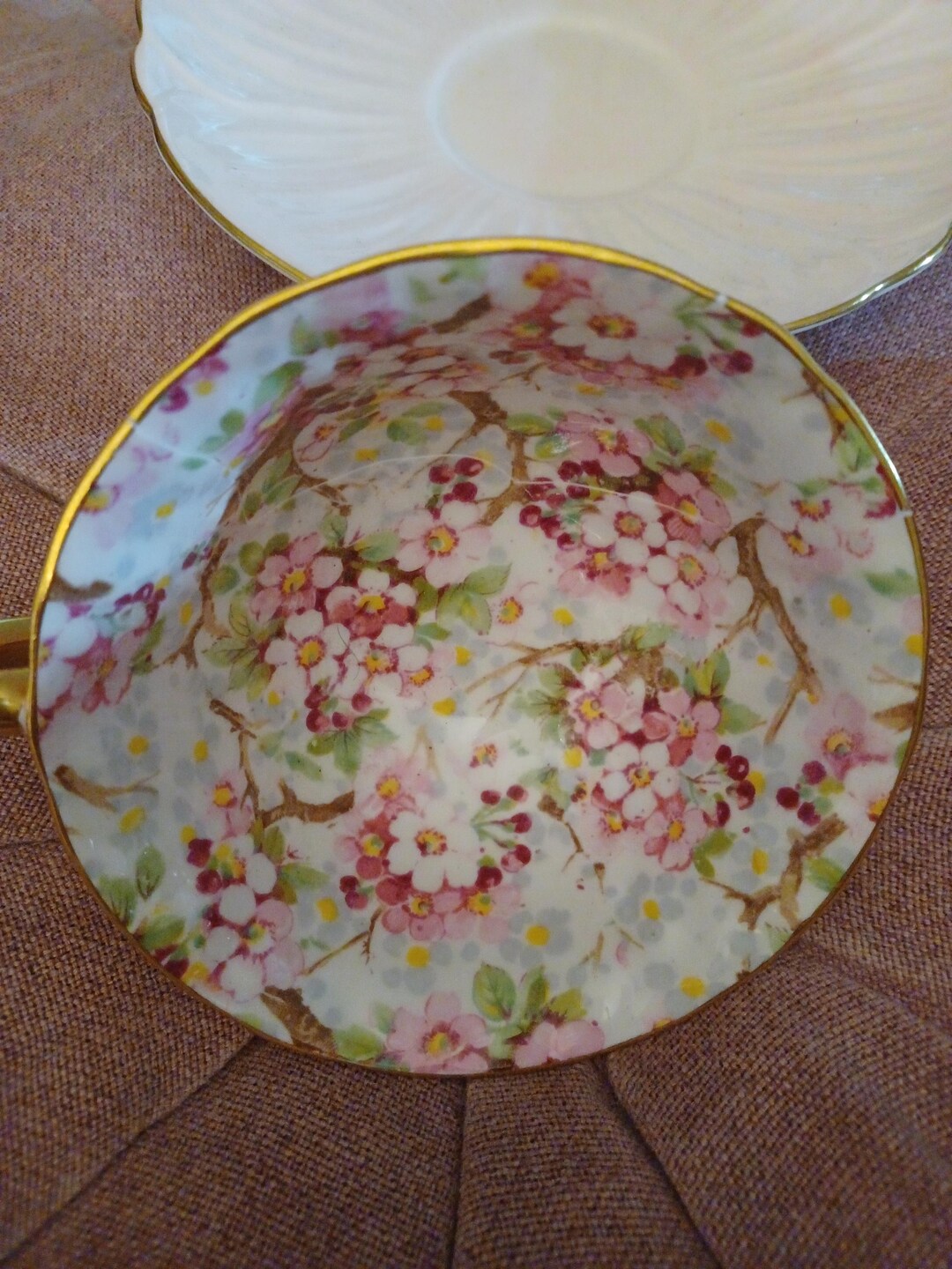 Shelly Maytime Oleander Chintz Cup and Saucer - Etsy