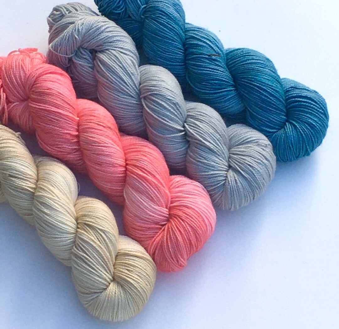 4 Skein Kit. Sharon Road Trip MKAL. Hand Dyed. Merino. 1600 Yds.sock ...