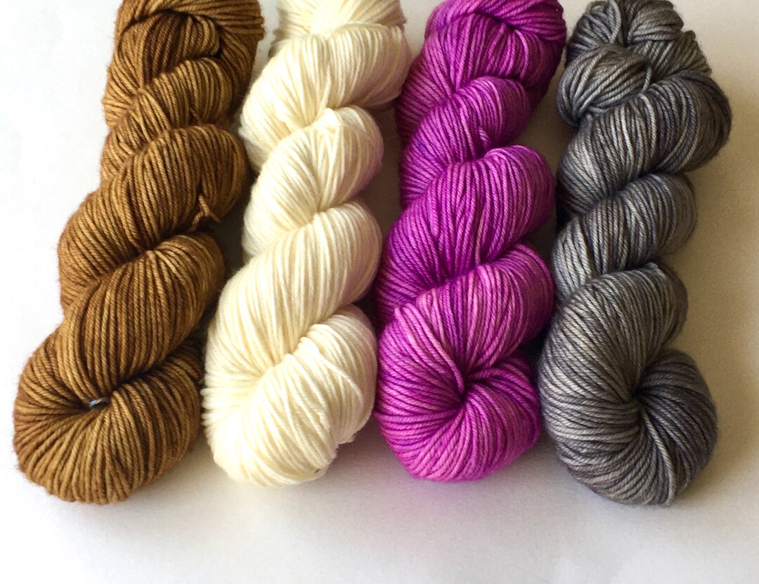 4 Skeins. Sharon Road Trip MKAL Kit. Fingering Wght. 1600 Yds. Hand ...