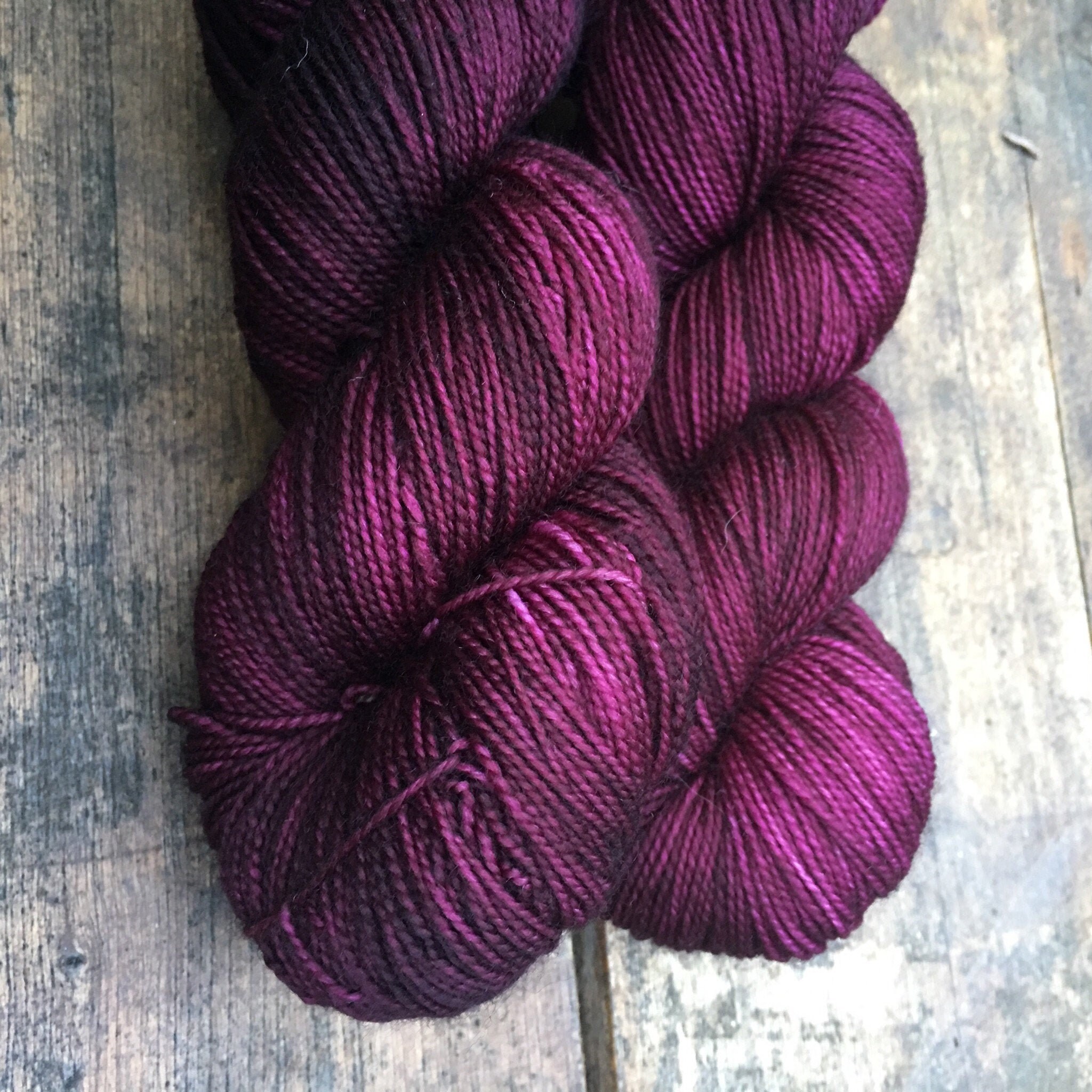 Hand Dyed Yarn. Burgundy.80 Merino/20 Nylon. 400 Yds. Sock Weight. Gigi ...