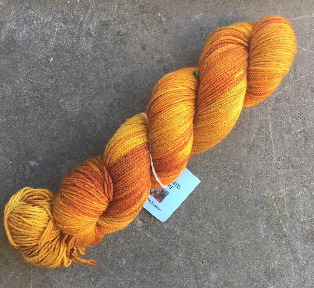 Hand Dyed Yarn. Gold Ochre. Merino. Sock Weight.gigi Bonin.nugget - Etsy