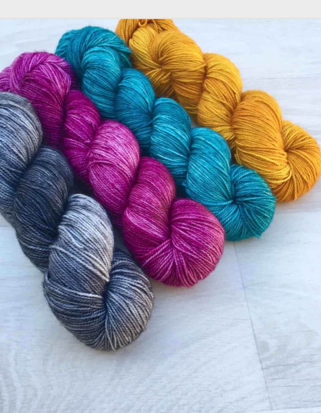 4 Skein Kit. Sharon Road Trip MKAL Hand Dyed Yarn. Merino. Sock Weight ...