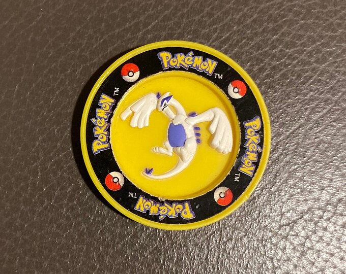 Pokemon the Movie 2000 Yellow Plastic 3D Legendary Lugia Promo Coin ...