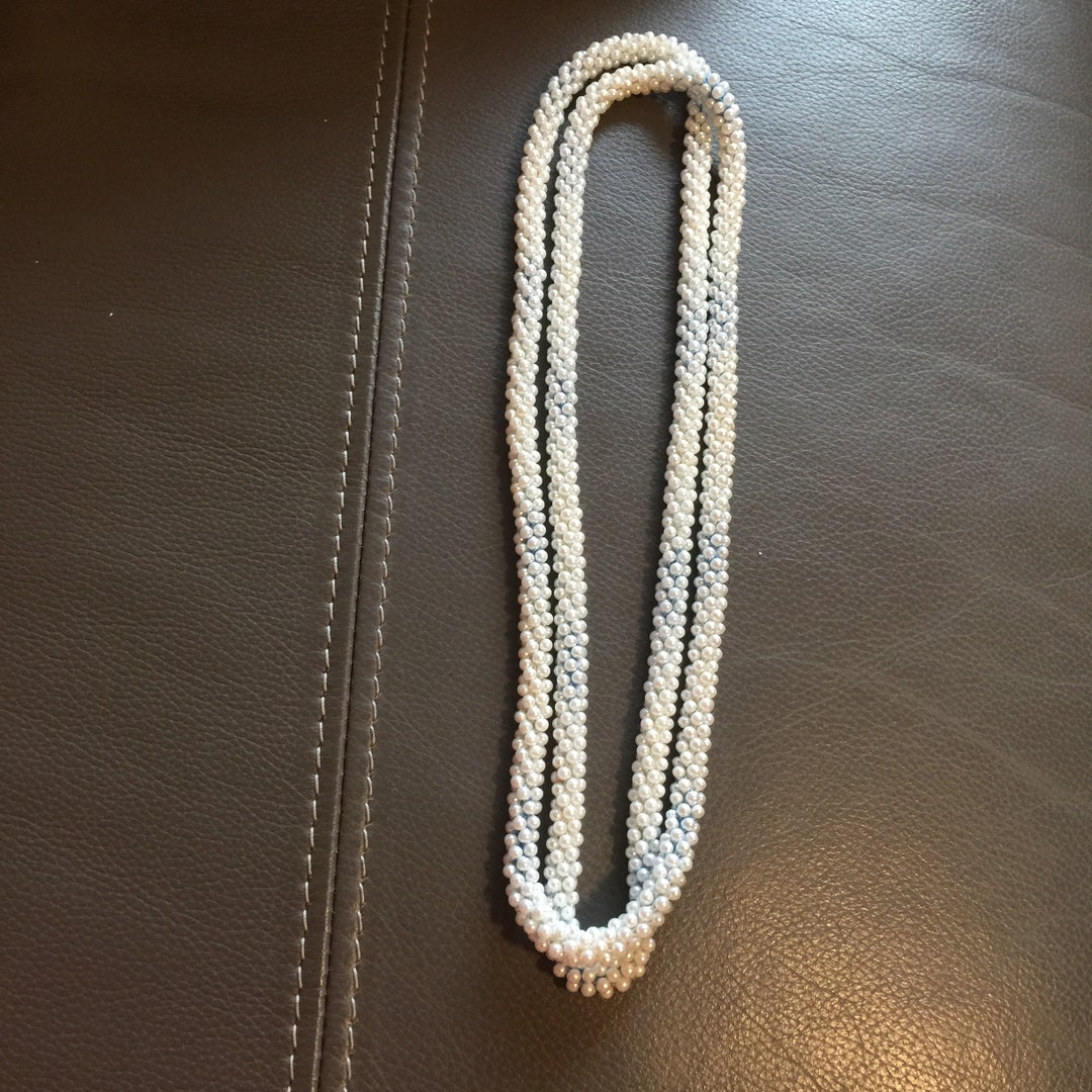 Vintage Double Strung Faque Pearl Rope Necklace - Etsy
