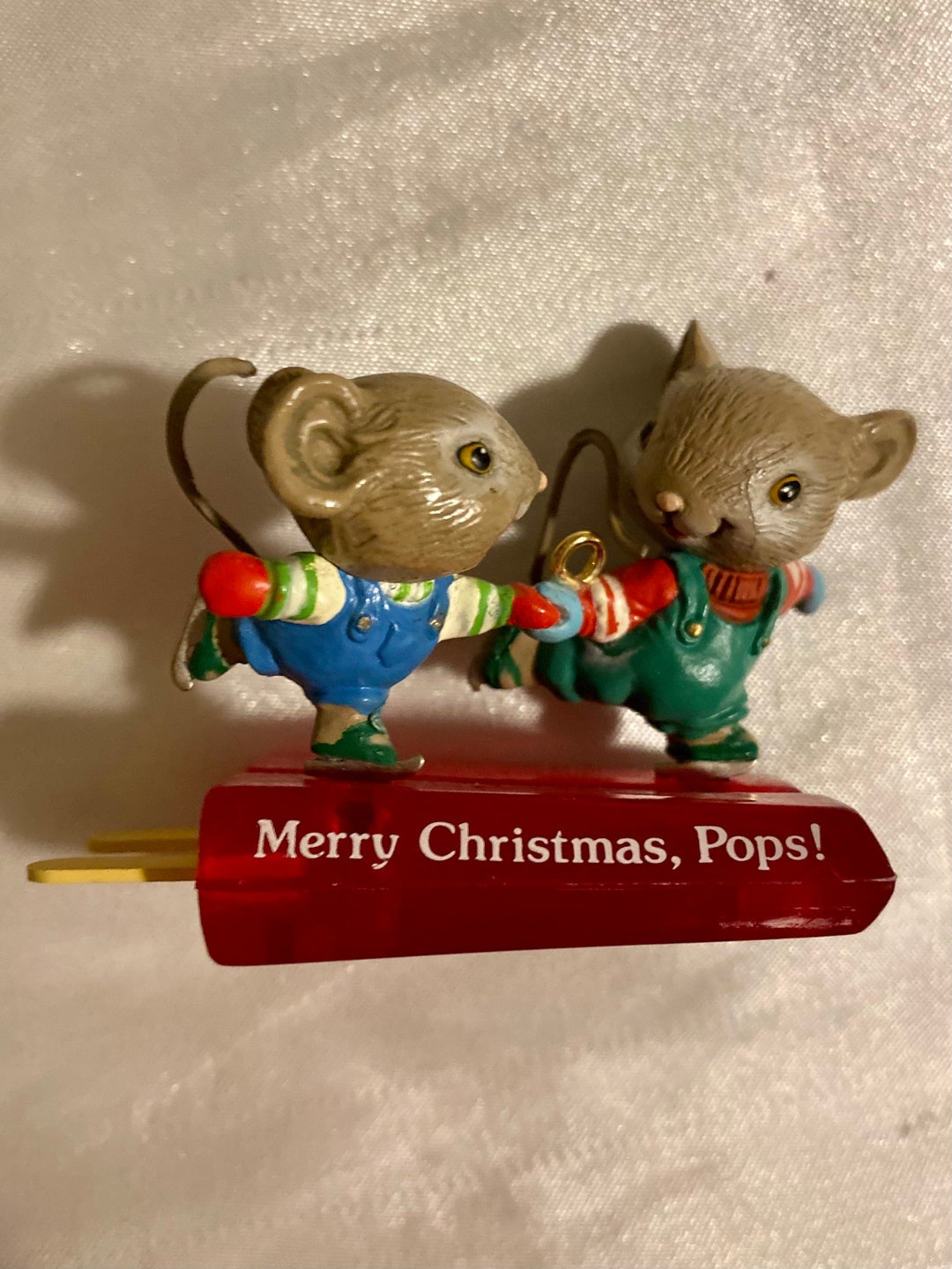 Vintage 1989 Enesco “merry Christmas Pop’s” Mice Ornament - Etsy