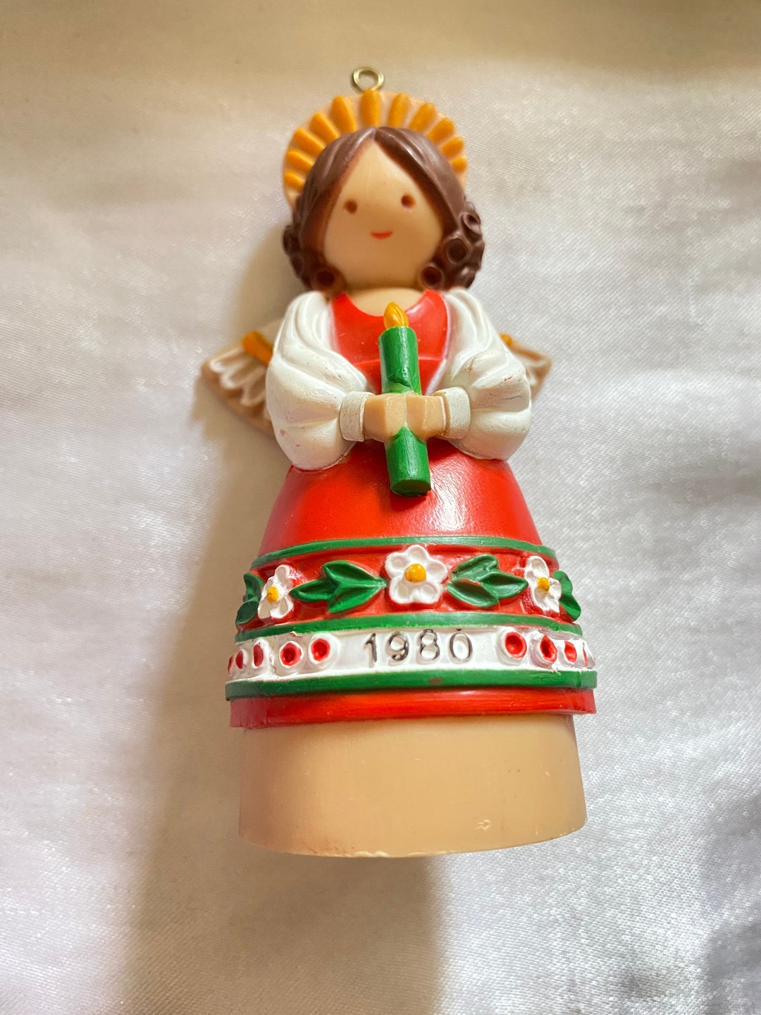 Vintage Ambassador Christmas Ornament Angel Holding Candle Hallmark ...