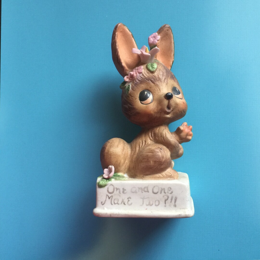 Buy Vintage Josef Original Bisque Porcelain Brown Bunny "one and One ...