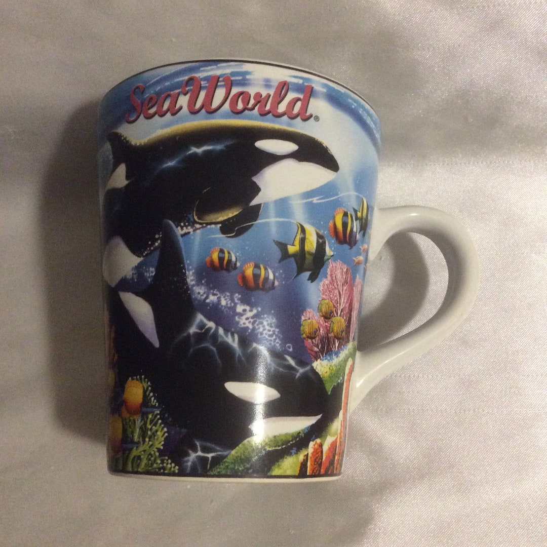 Seaworld Coffee Cup Orca Whales - Etsy