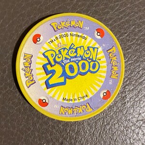 Pokemon the Movie 2000 Yellow Plastic 3D Legendary Lugia Promo Coin ...