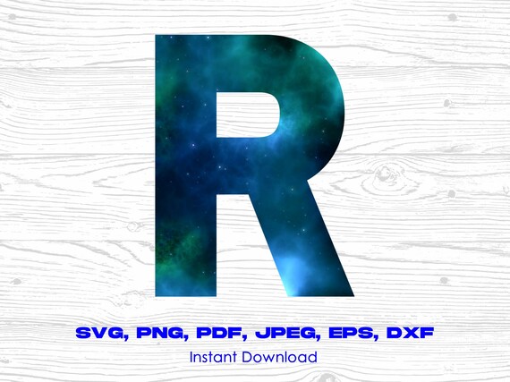 Galaxy Letter R Svg Instant Download Alphabet Decor for Star | Etsy India