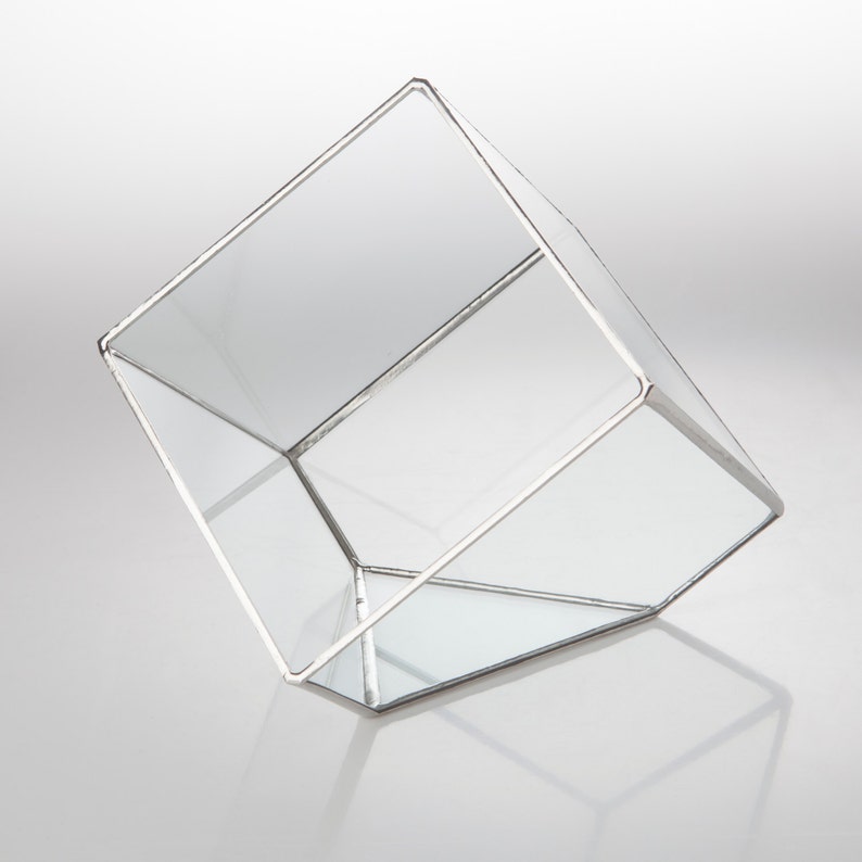 Glass Cube Large Terrarium - Table Top Decor - Geometric Planter ...