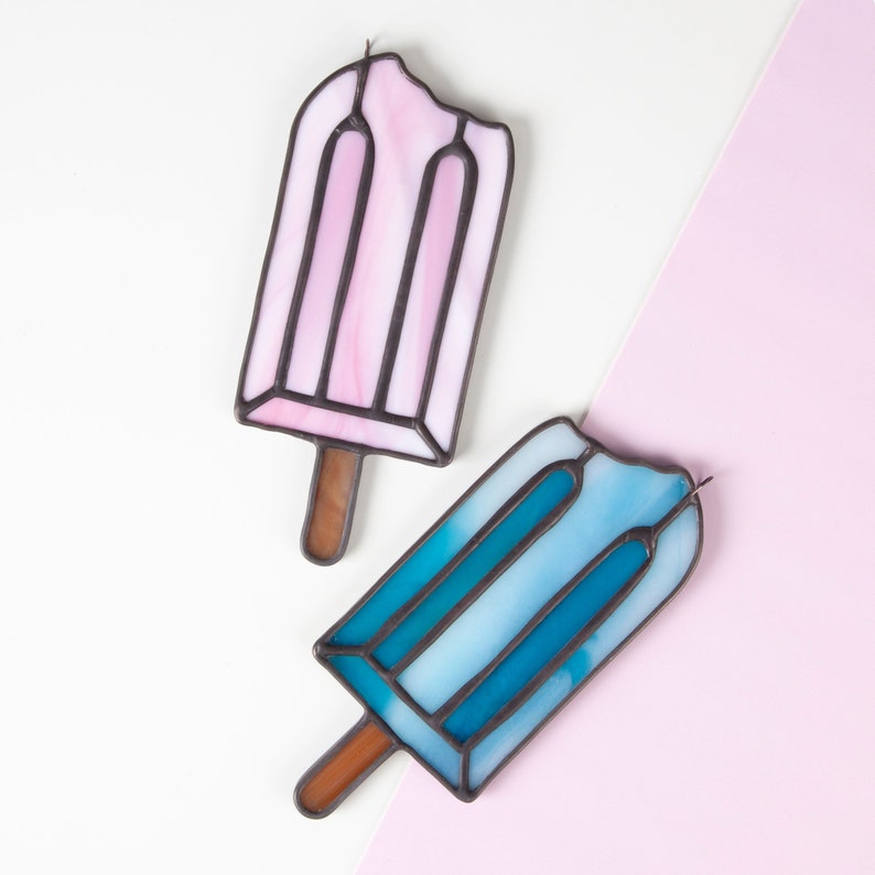 Stained Glass Popsicle - Suncatcher - Window Hanging - Etsy