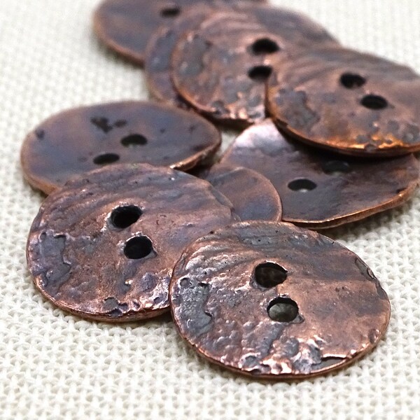 Copper Button - Etsy