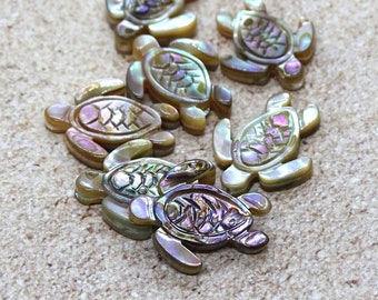 Abalone Open Shaped Sea Turtle Shell Single Bead 20mm Itty Bitty Bead ...