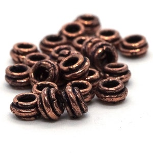Small Copper 3-ring Spacers Large Holesapprox. 5.75mm50 Pcs. 30-5123 - Etsy