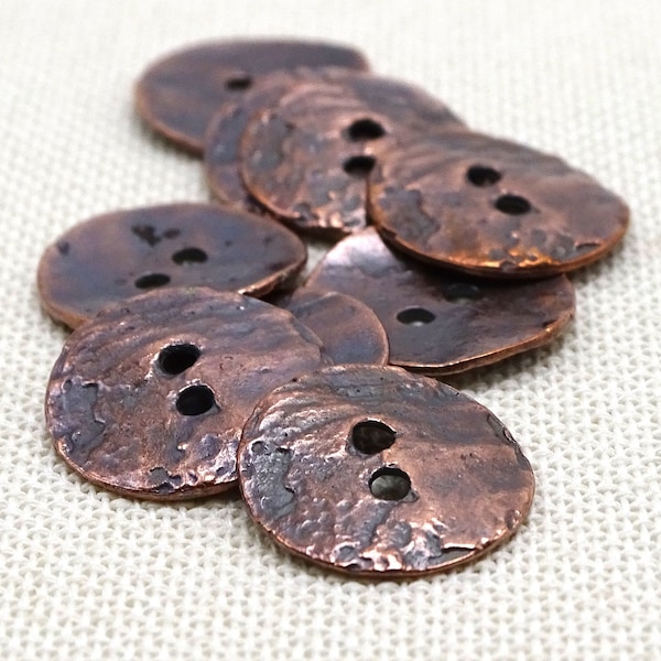 Copper Buttons - Etsy