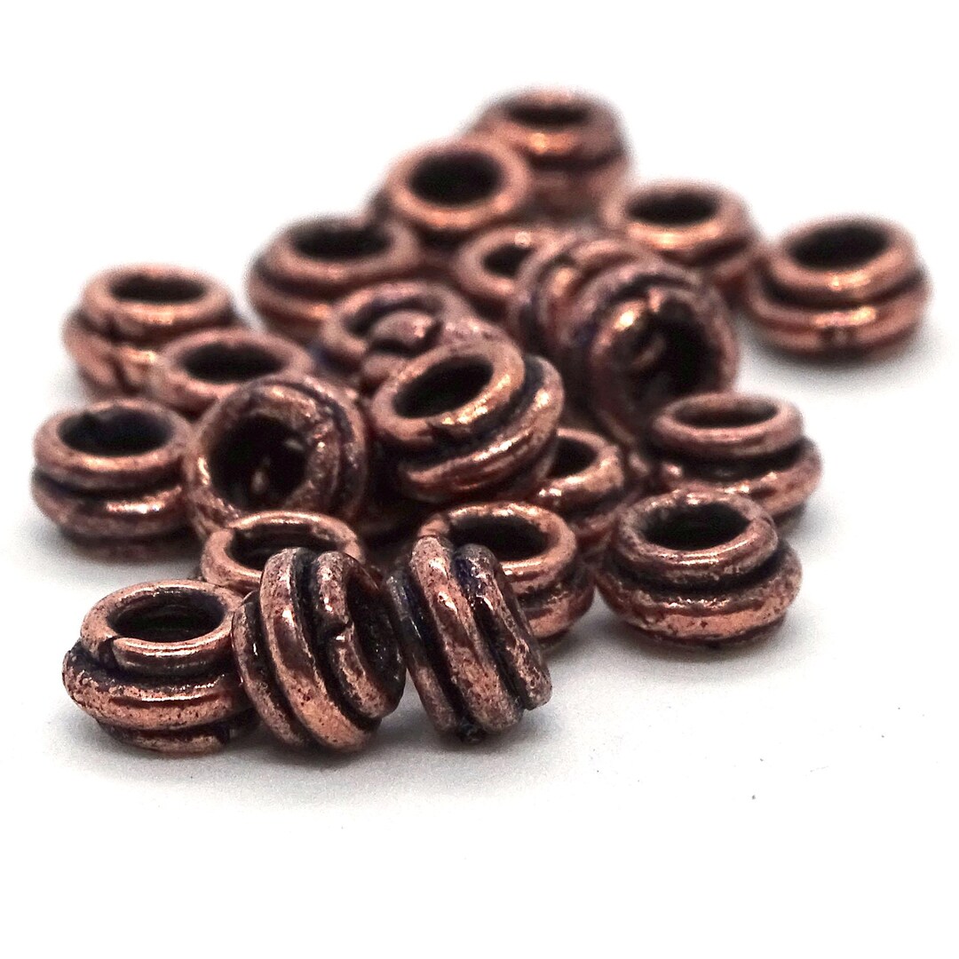 Small Copper 3-ring Spacers Large Holesapprox. 5.75mm50 Pcs. 30-5123 - Etsy