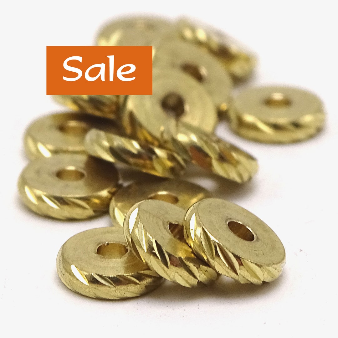 Brass Spacer Rings Scored Edges8mm50 Pcs. CLEARANCE 37-BR72 - Etsy