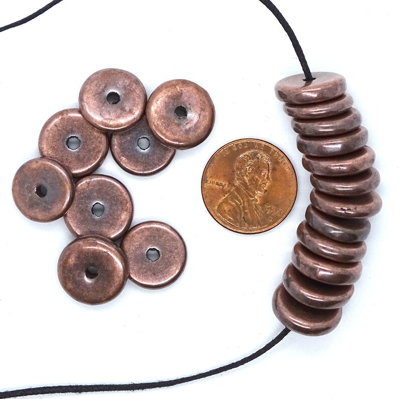 Bronze Metallicized Ceramic Spacers13mm25 Pcs. CLEARANCE - Etsy