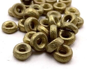 Brushed Matte Finish Solid Brass Beads Big Holes10mm20 Pcs 38-BR106 - Etsy