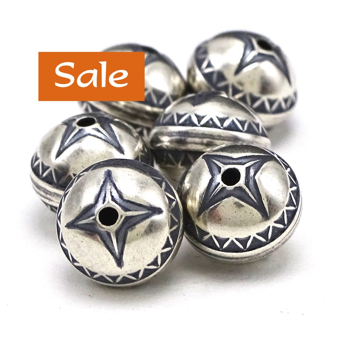 Sterling Silver Stamped Western Star Beads10mm X 9mm1 Pc. SALE 44-ST10 ...