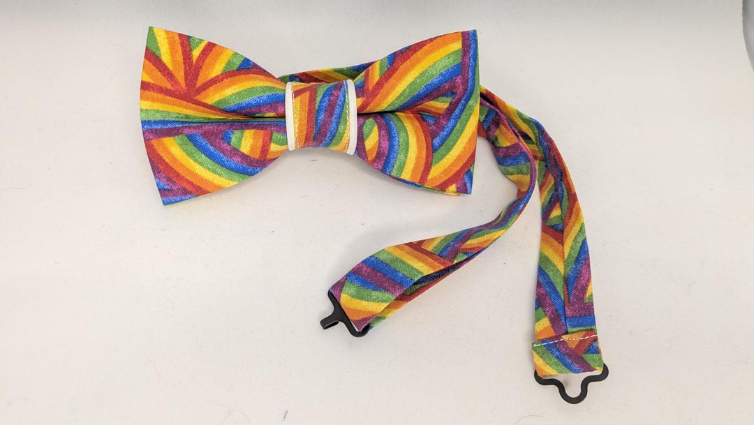 Rainbow Pride Bow Tie - Etsy