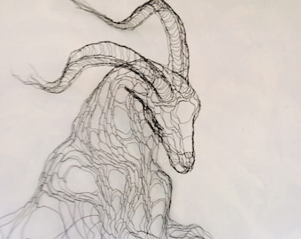 Hummingbird and Bloom 2D Wire Wall Art by Elizabeth Berrien | Etsy