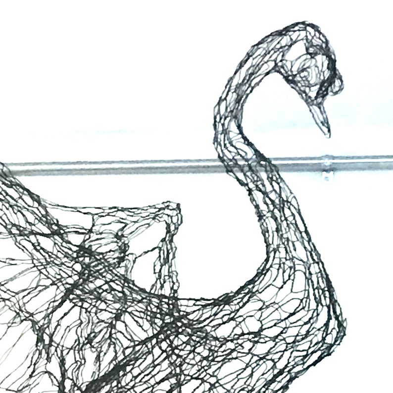 Mute Swan Taking Flight: 3D Wire Sculpture by Award-winning Artist ...