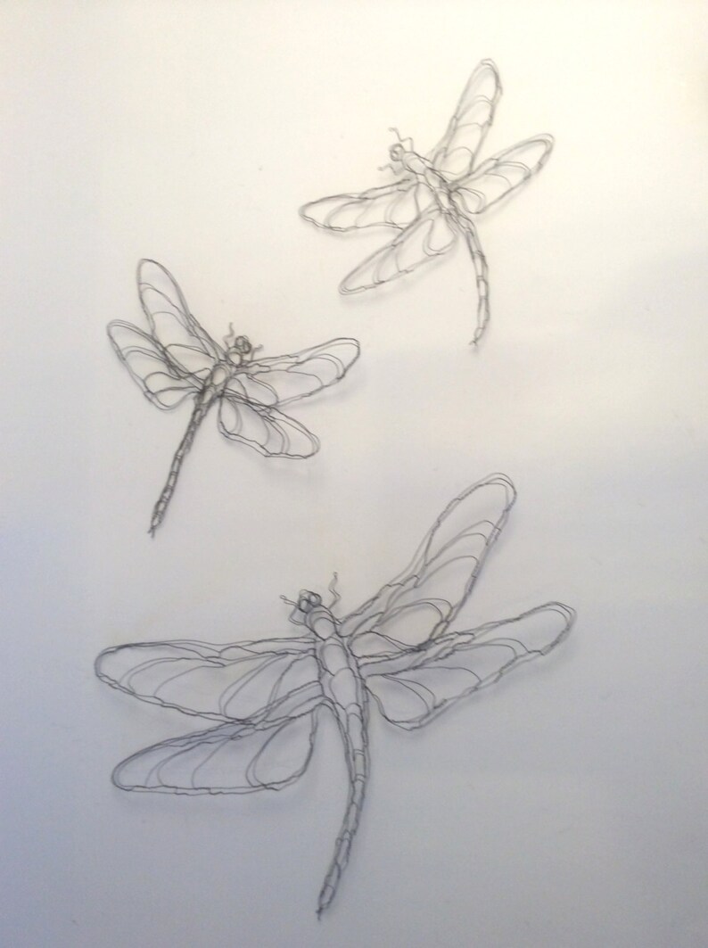 Wire Sculpture 2D Dragonfly Wall Art by Elizabeth Berrien, Famous Wire ...