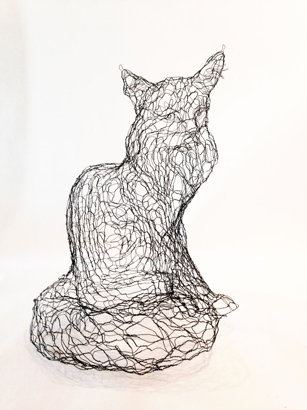 Maine Coon Cat 3D Wire Sculpture by Elizabeth Berrien - Etsy