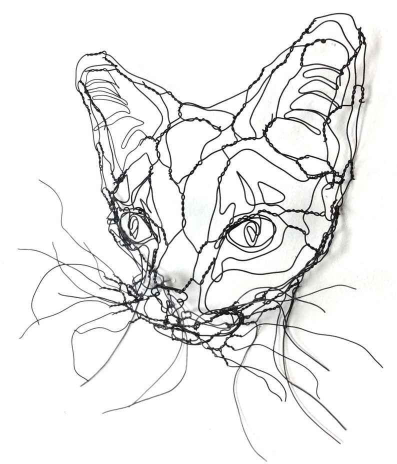 Wire Sculpture Cat Mask: Wall Art by Elizabeth Berrien, Internationally ...