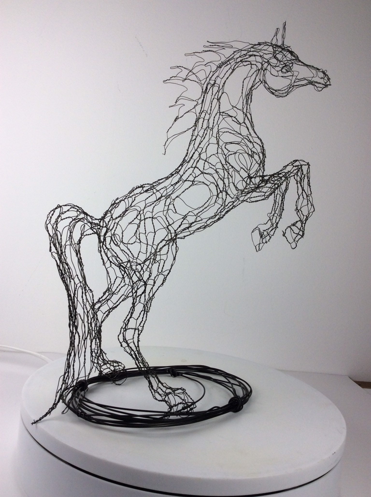 14” 3D Tabletop Wire Horse Sculpture by Elizabeth Berrien - Etsy