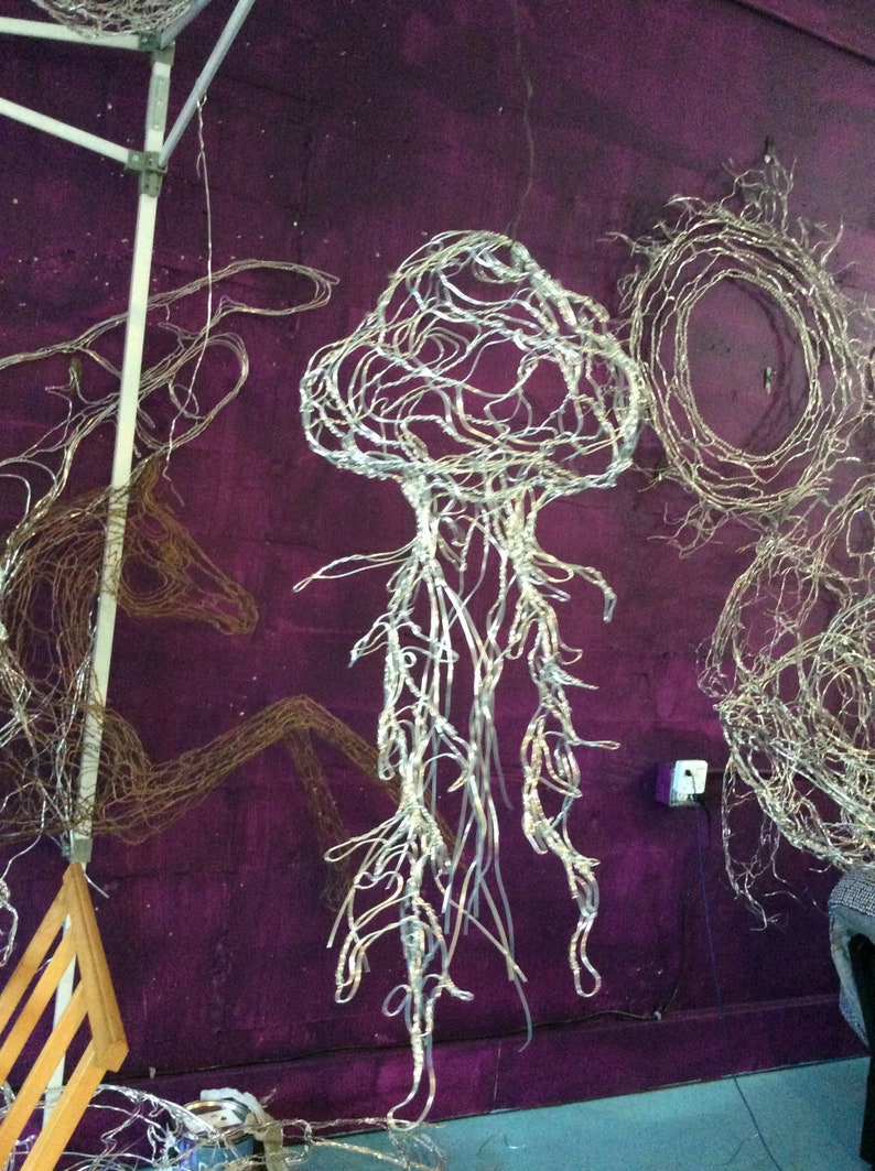 Wire Sculpture Jellyfish 24" by Elizabeth Berrien - Etsy UK