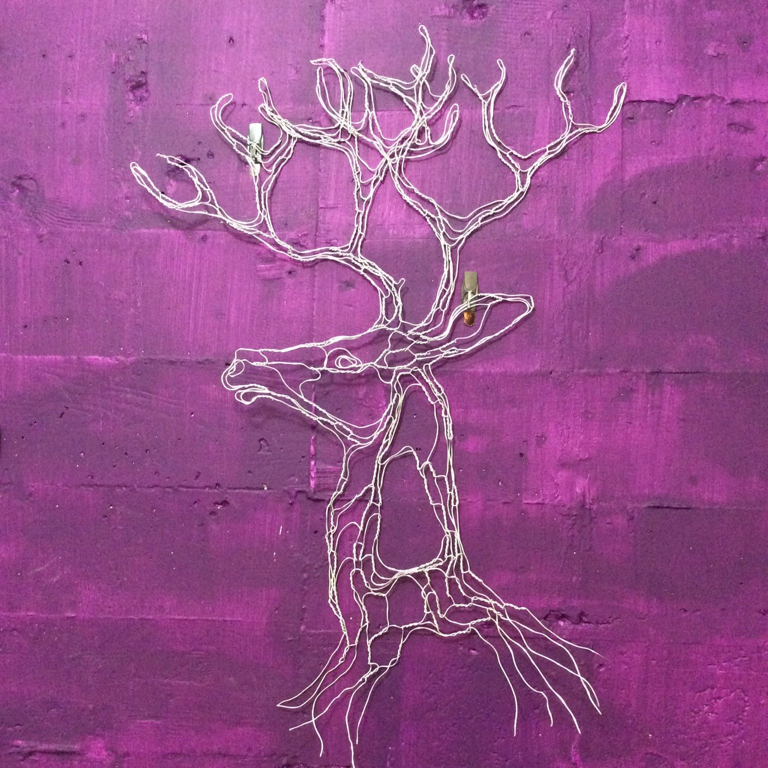 Wild Stag 2D Wire Sculpture Wall Art 27" X 36"h by Elizabeth Berrien - Etsy