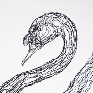 Mute Swan Taking Flight: 3D Wire Sculpture by Award-winning Artist ...
